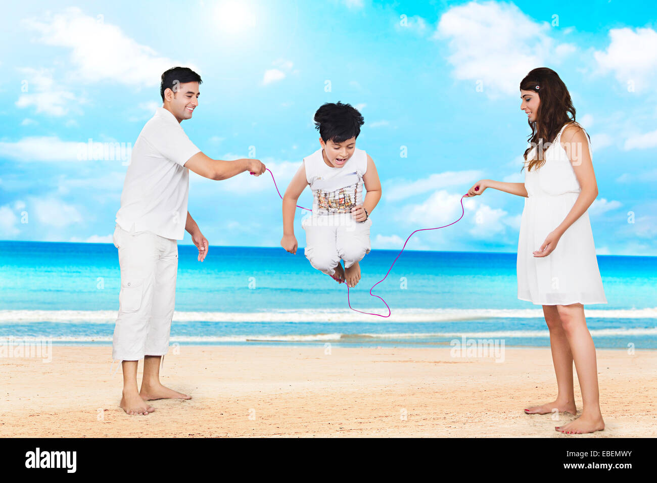 Kid boy jump rope High Resolution Stock Photography and Images - Alamy