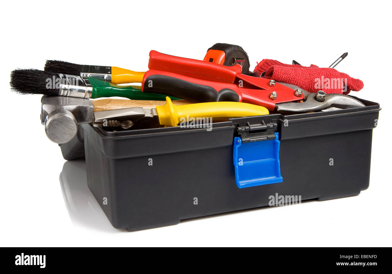 kit of tools and instruments in black box Stock Photo - Alamy