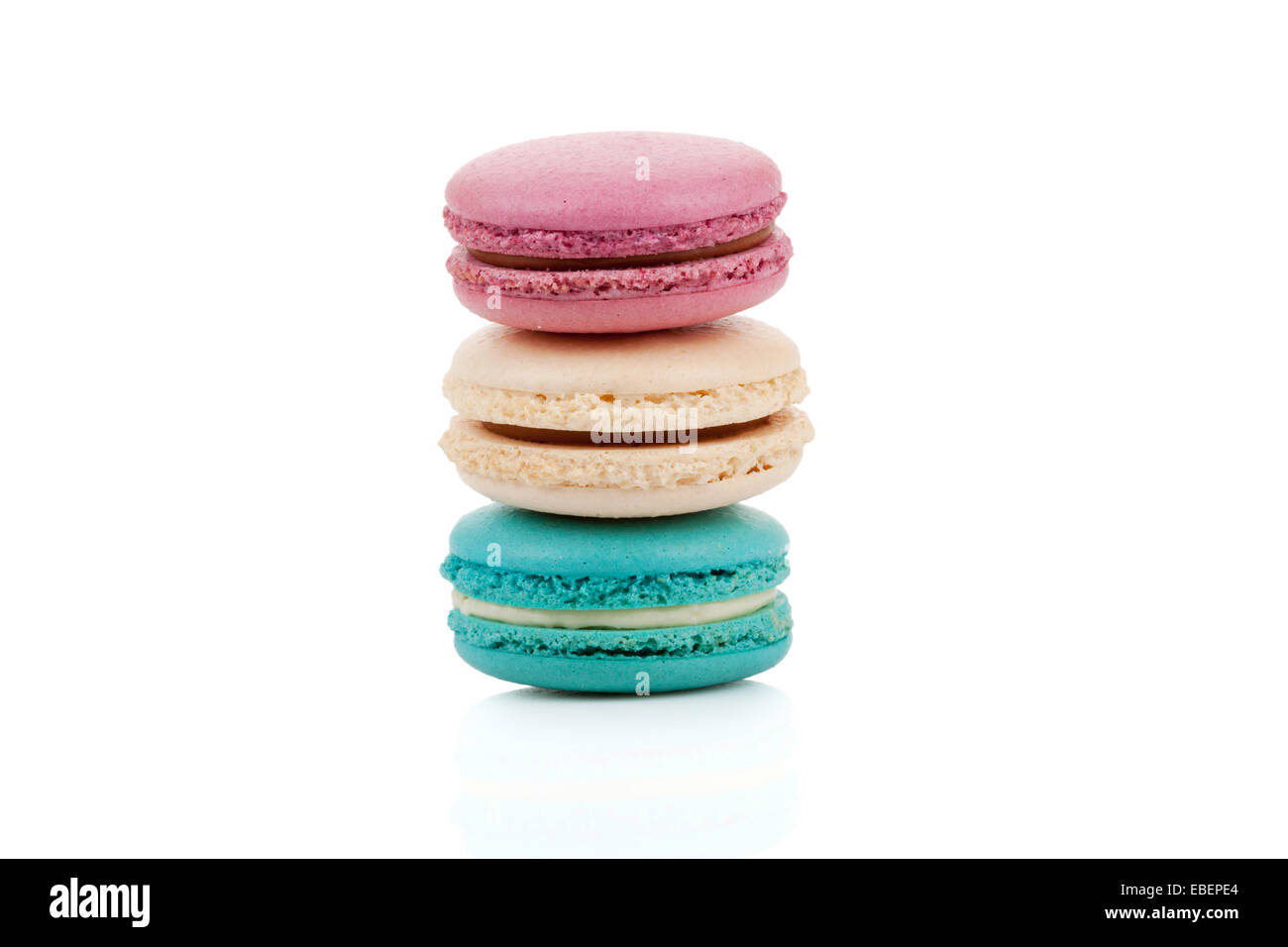 Three multicolored macarons on hi-res stock photography and images - Alamy