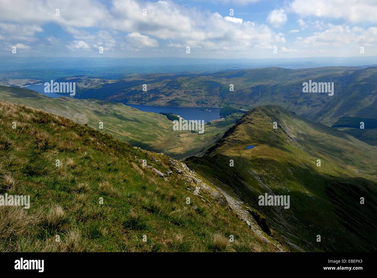 Ridge down to Haweswater Stock Photo - Alamy