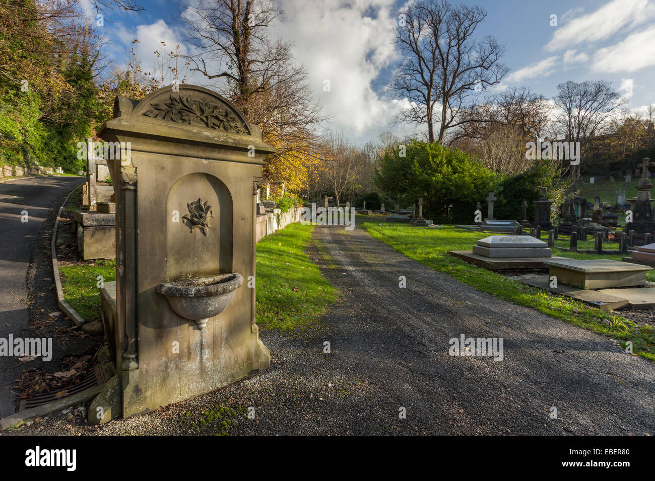 Sunny autumn afternoon at Brighton Borough cemetery Stock Photo - Alamy