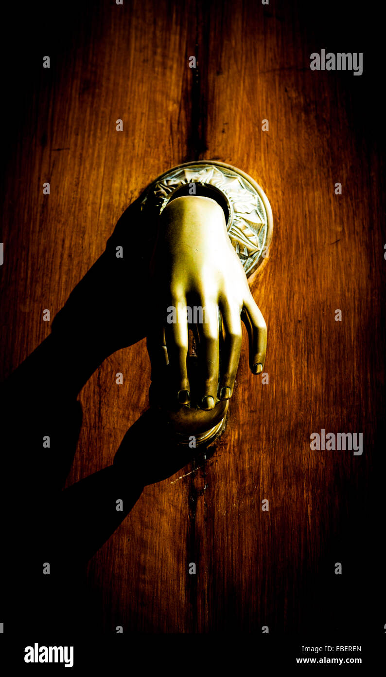 Full of mistery in this detail of ancient knocker Stock Photo - Alamy