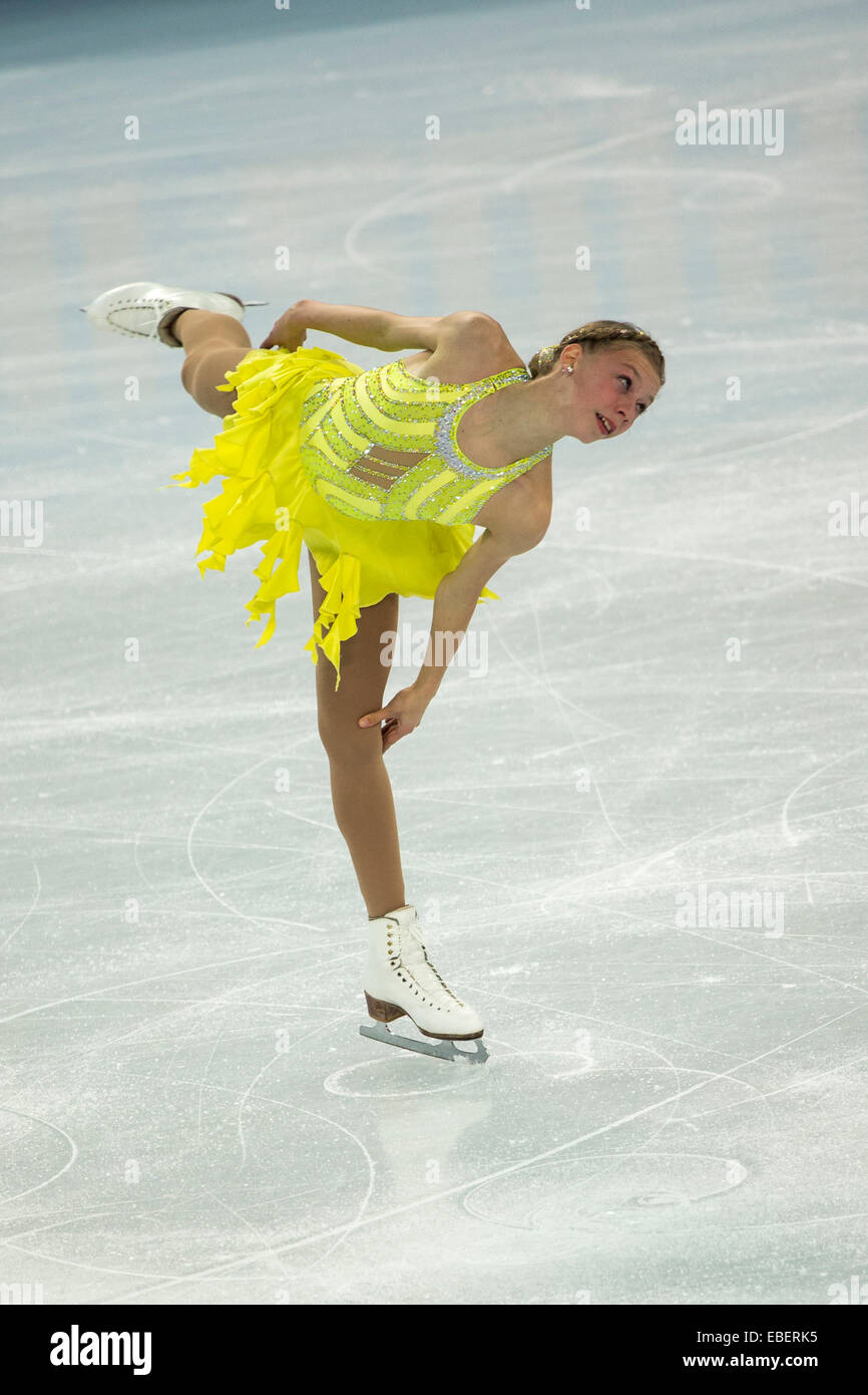 Polina Edmunds (USA) competing in the Women's Figure Skating Short ...