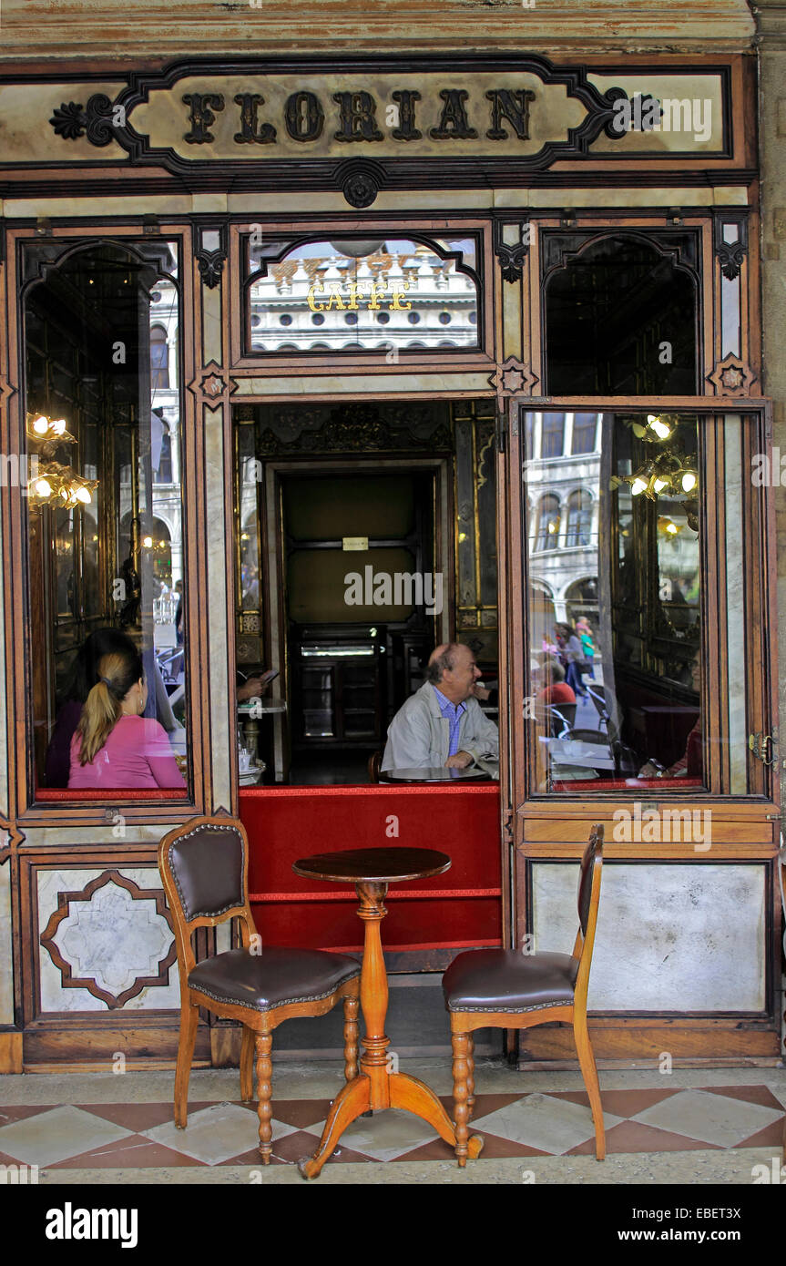 Venice Italy Piazza San Marco famous Cafe Florian coffee house Stock ...