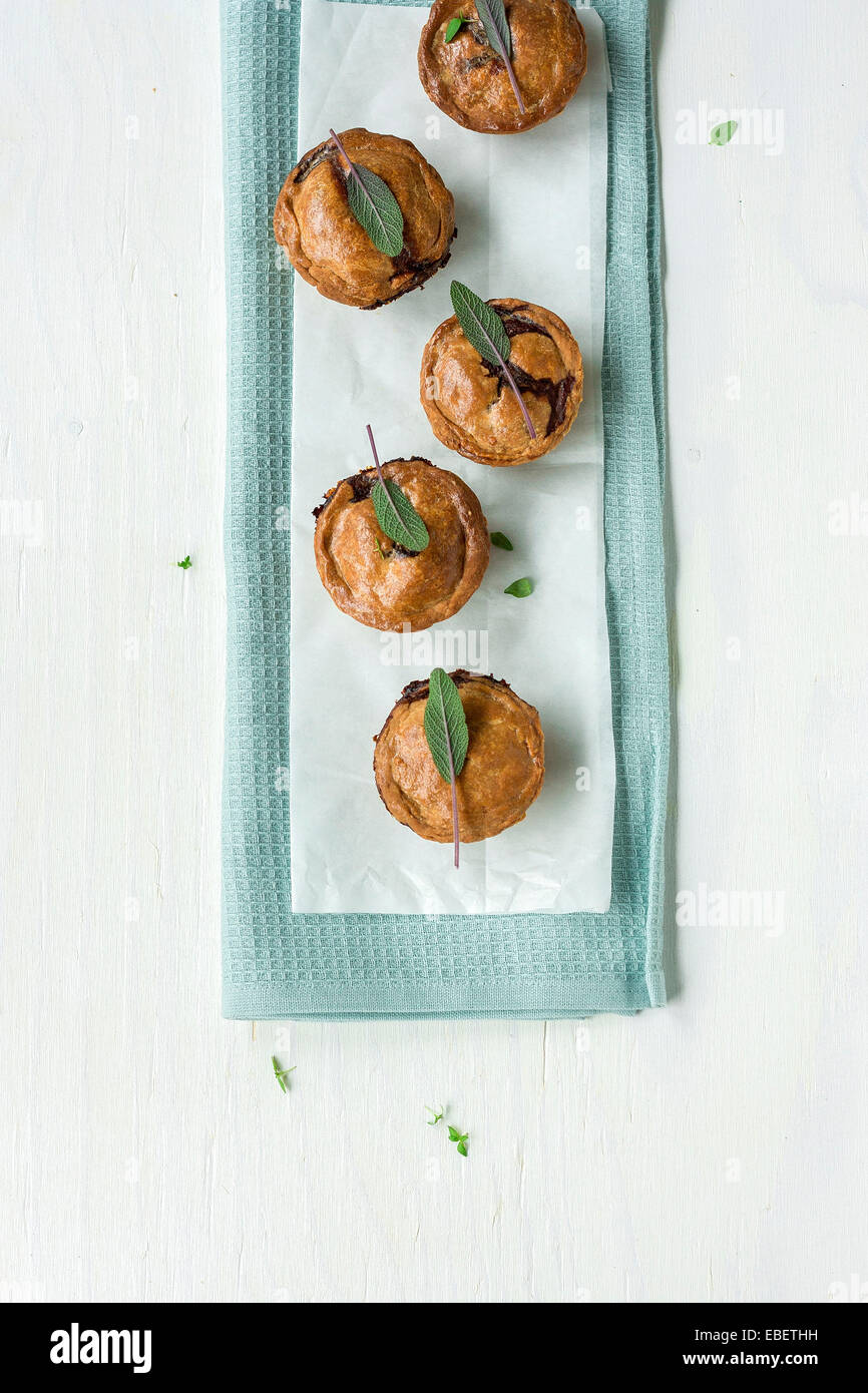 Mini pork pies. Traditionally British recipe for Summer Stock Photo - Alamy
