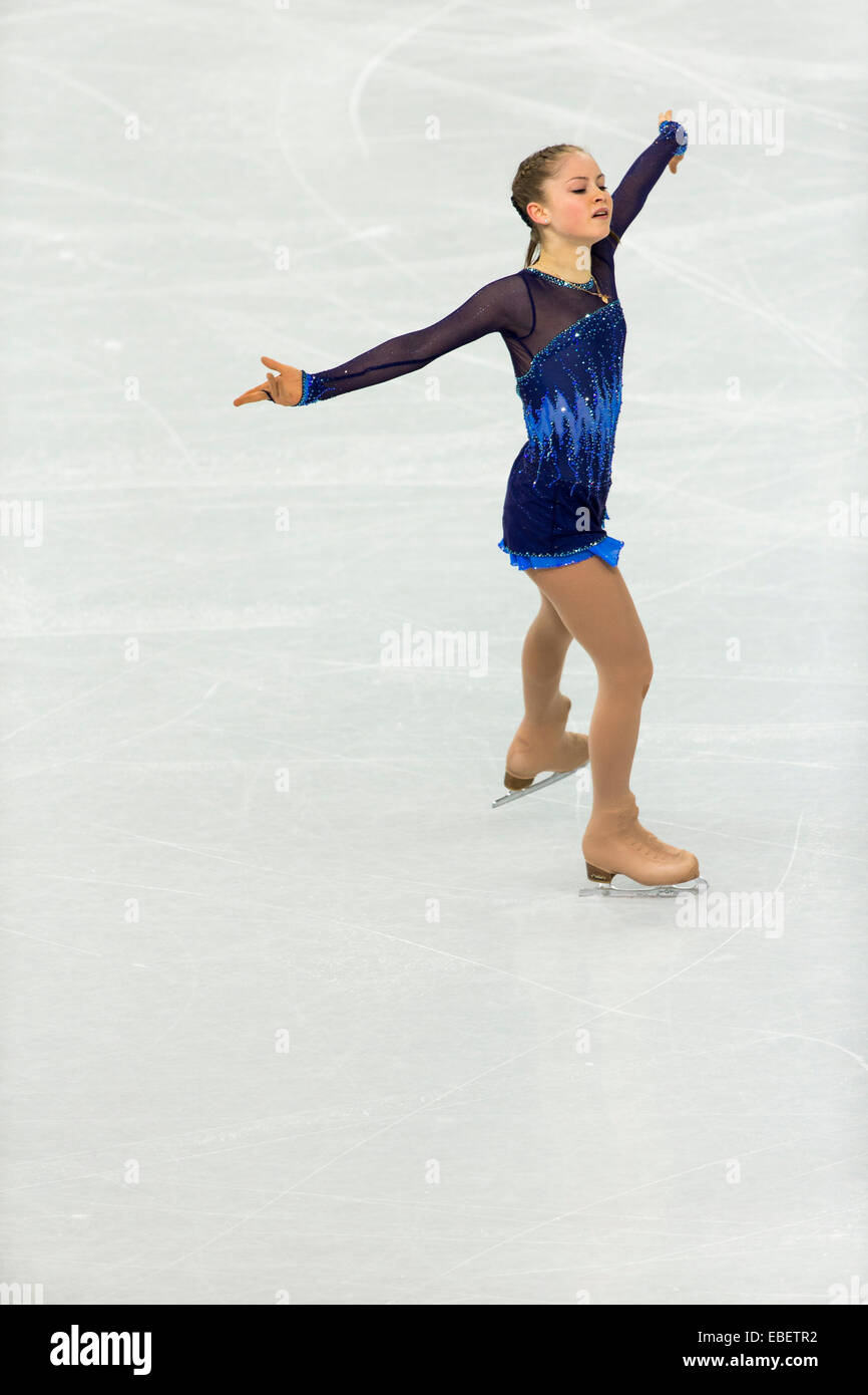Yulia Lipnitskaya (RUS) competing in the Women's Figure Skating Short ...