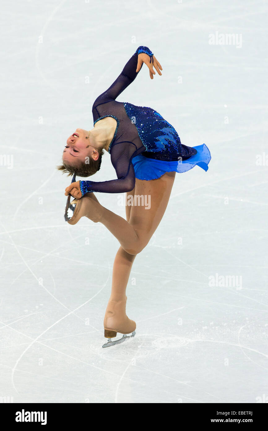 Yulia Lipnitskaya (RUS) competing in the Women's Figure Skating Short ...