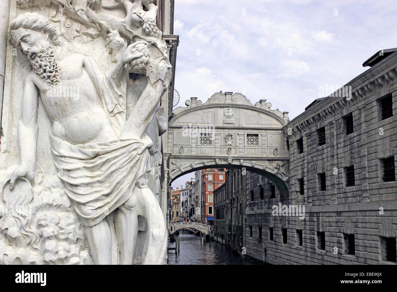 Venice San Marco statue of Adam on Doges palace Stock Photo - Alamy