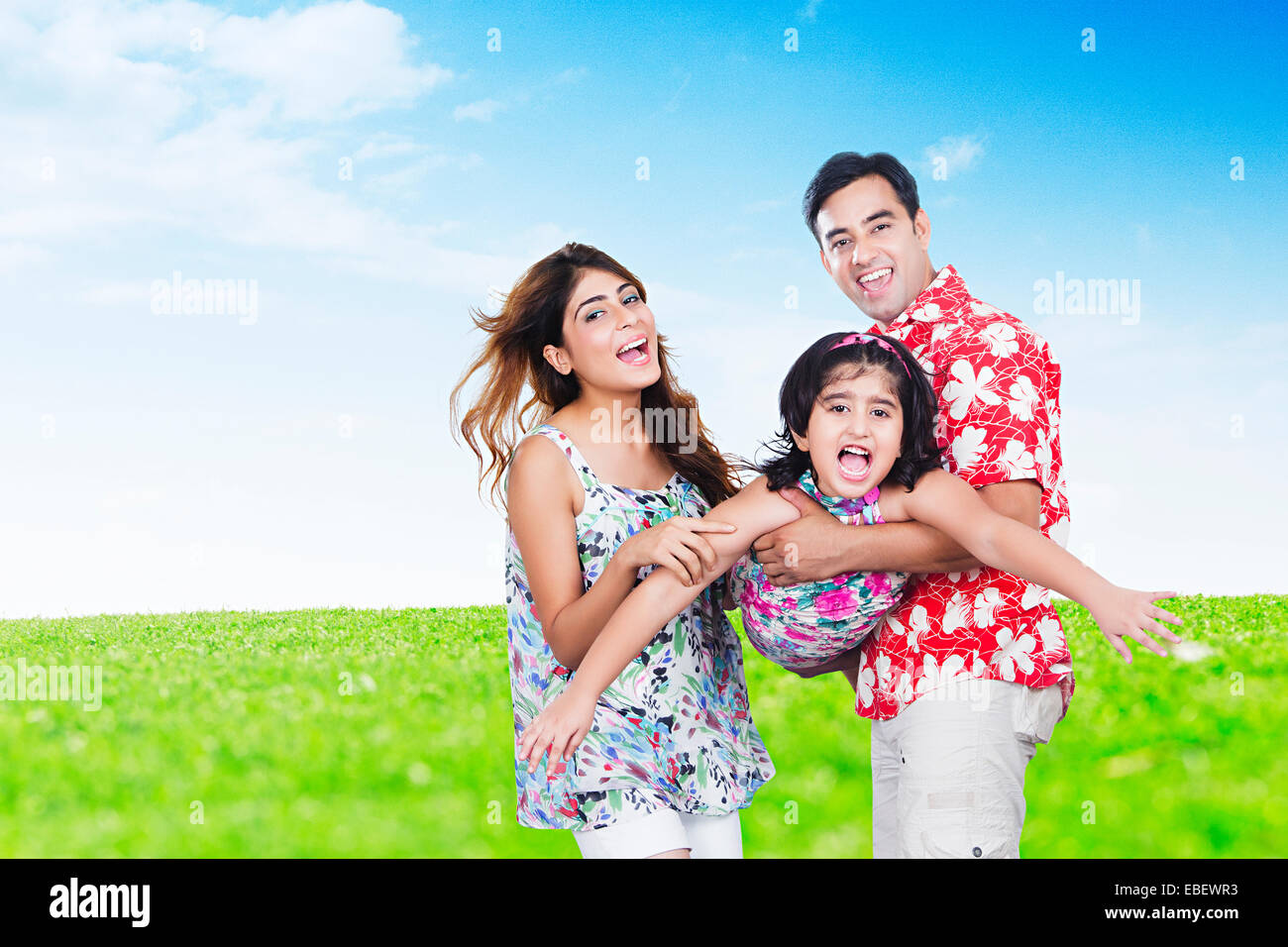indian family park fun Stock Photo - Alamy