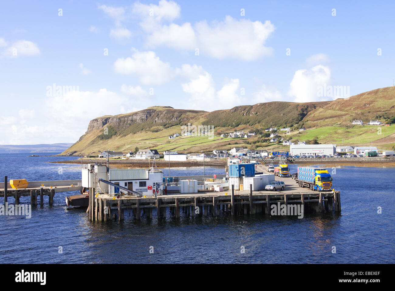 Uig Pier and Harbour, Isle of Skye, Inner Hebrides, Scotland Stock ...