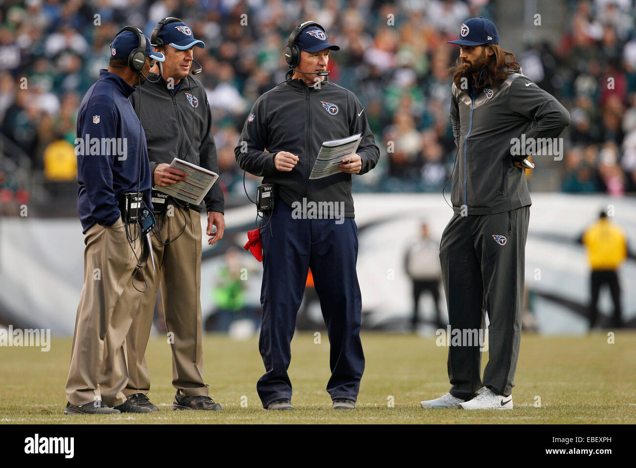 November 23, 2014: Tennessee Titans head coach Ken Whisenhunt looks on ...