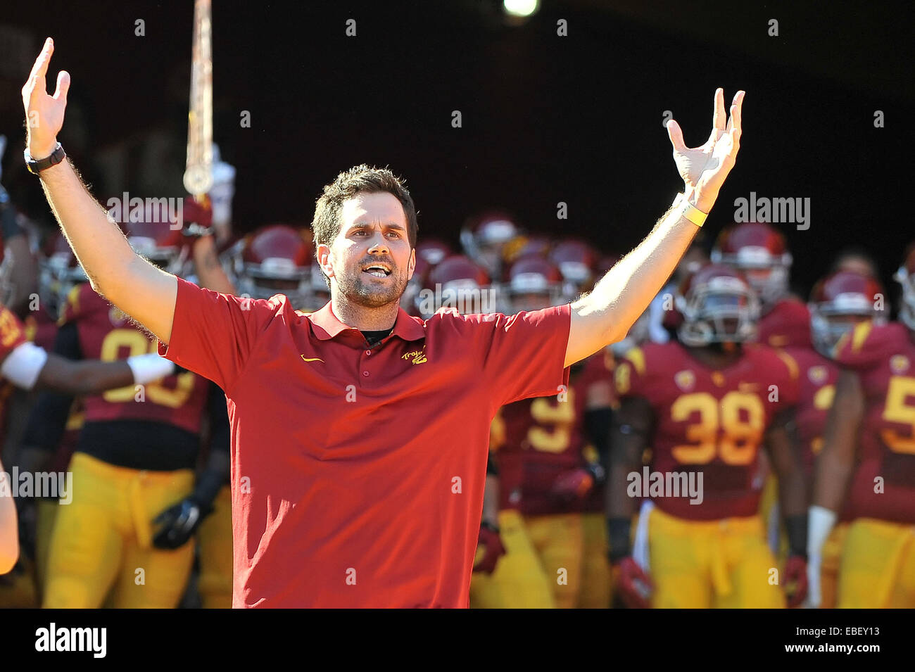 Los Angeles, CA, USA. 29th Nov, 2014. Former USC Trojans quarterback ...