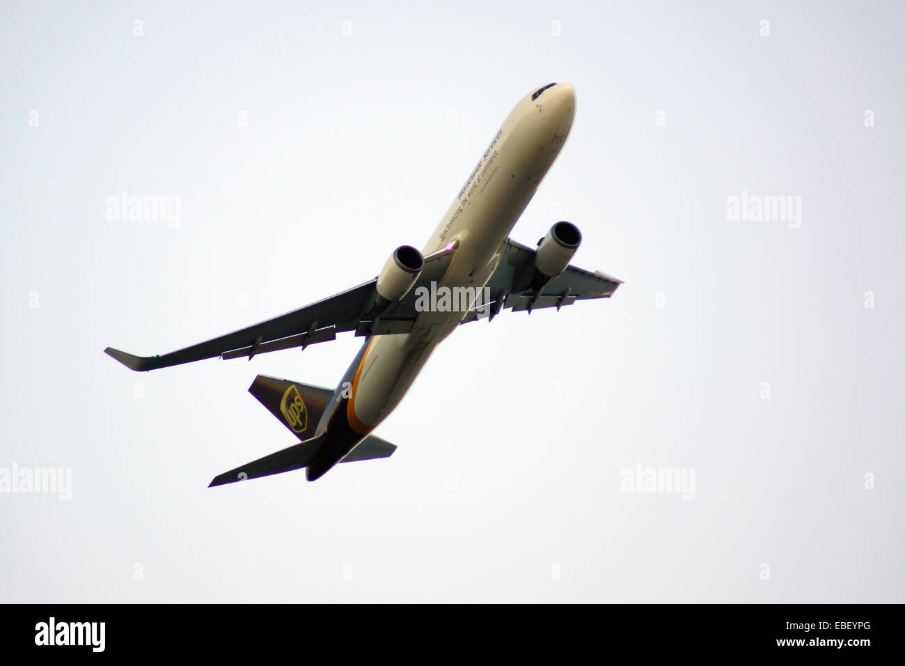 UPS Cargo Jet Airplane Sunrise Take-off Stock Photo - Alamy