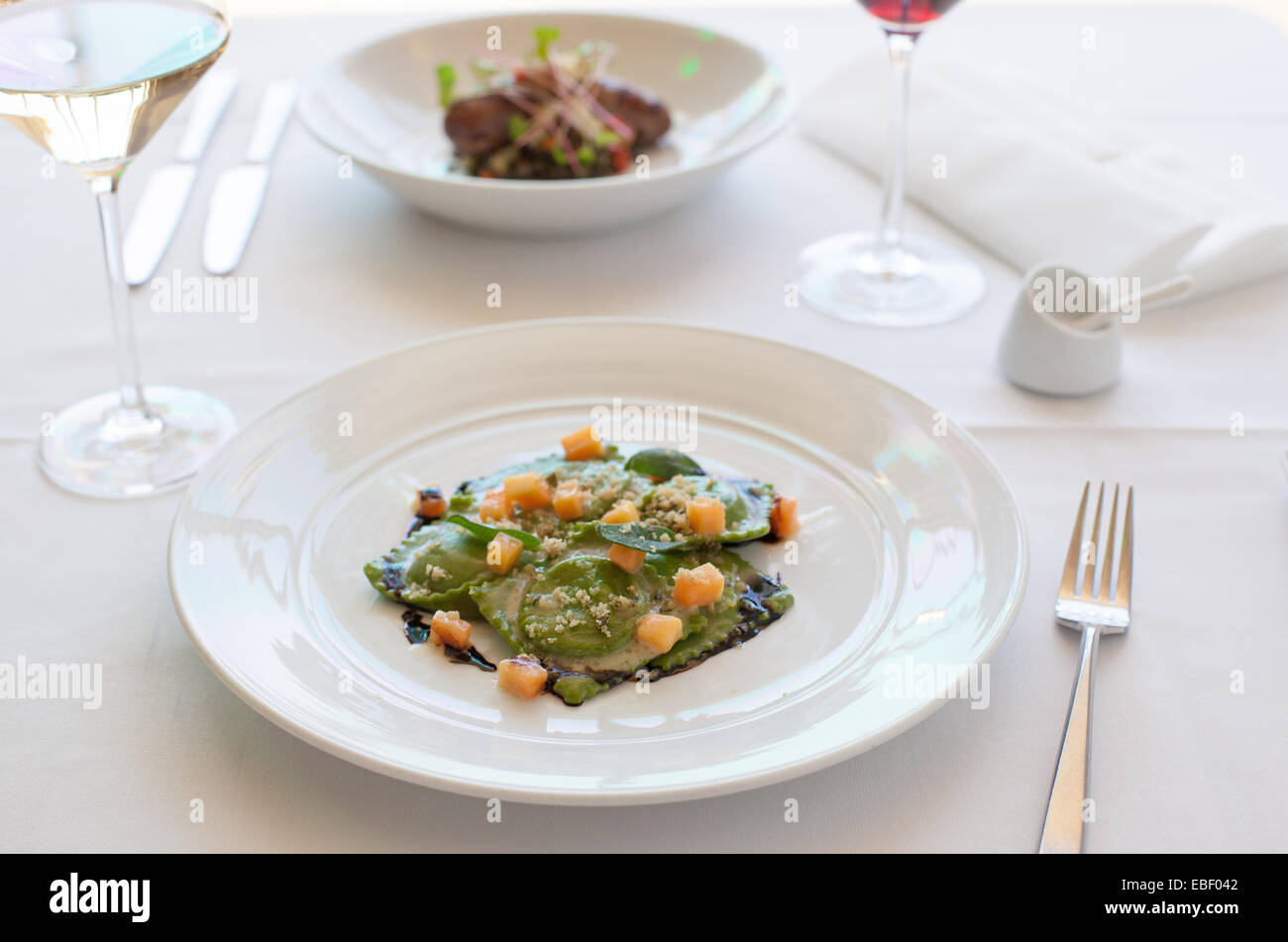 Gourmet italian meal Stock Photo - Alamy