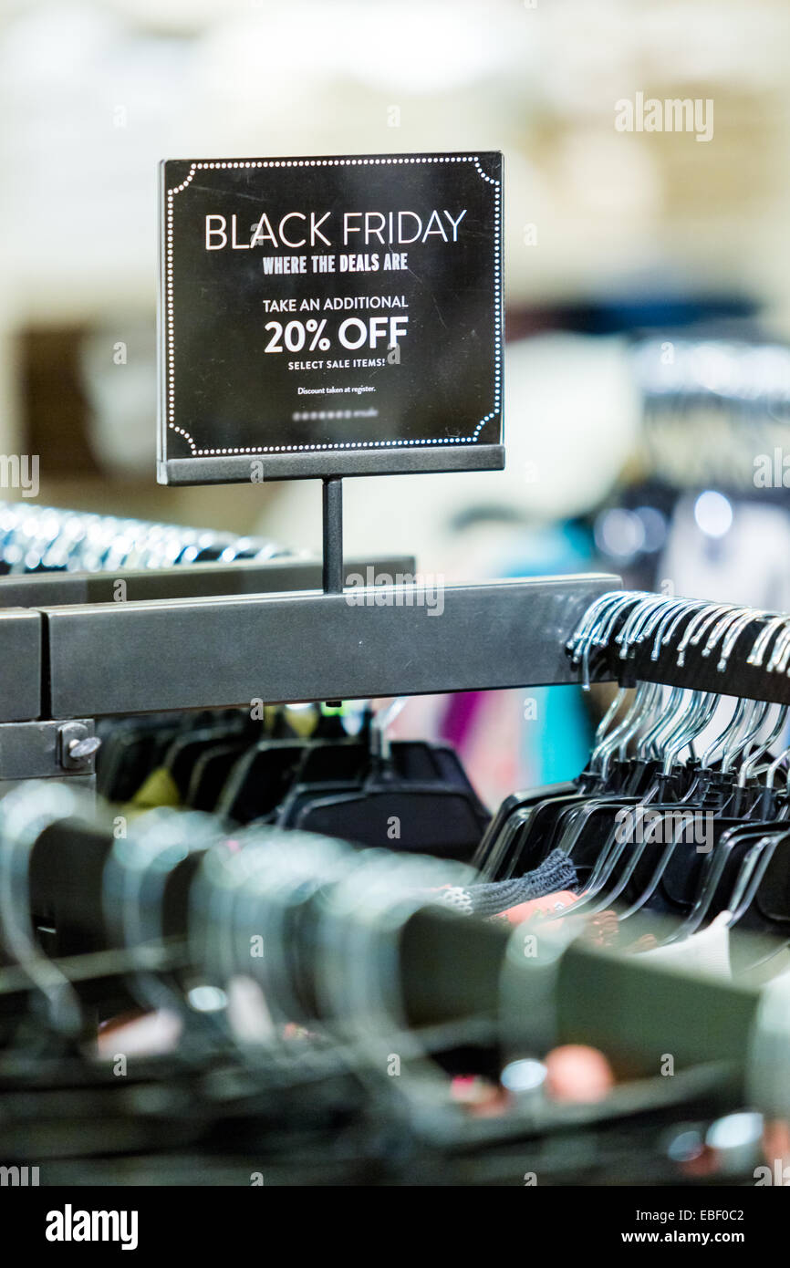 Typical North American mall on Black Friday shopping Stock Photo - Alamy