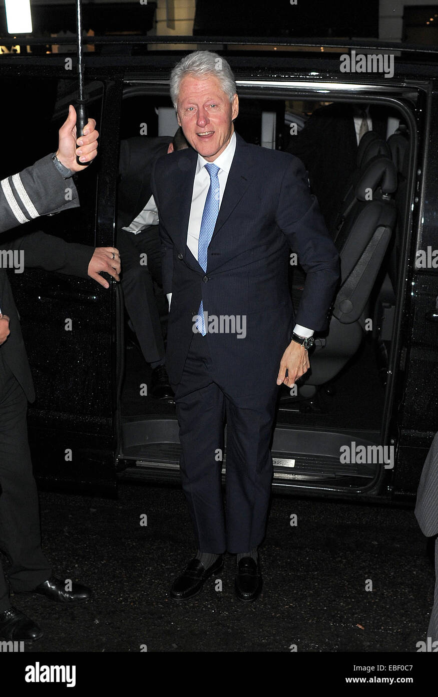 Bill Clinton seen arriving at Claridge's hotel Featuring: Bill Clinton ...