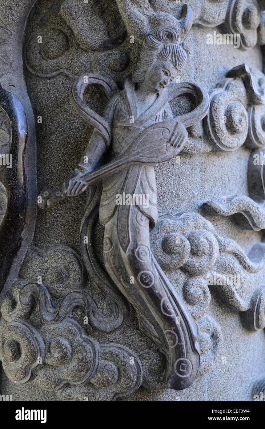 the deity Chinese angel who protect the temple entrance Stock Photo - Alamy
