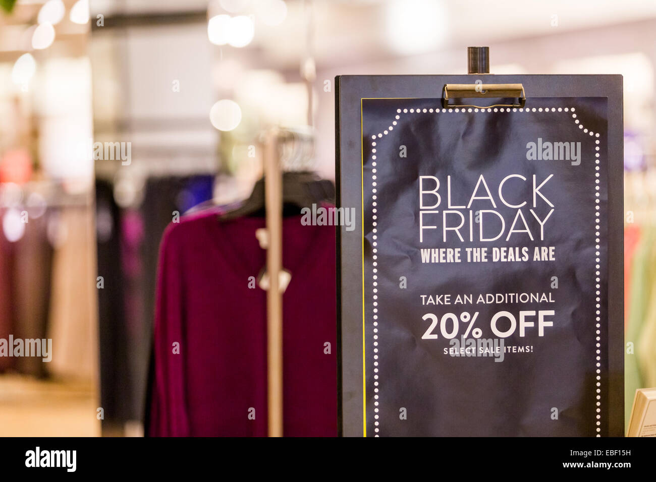 Typical North American mall on Black Friday shopping Stock Photo - Alamy