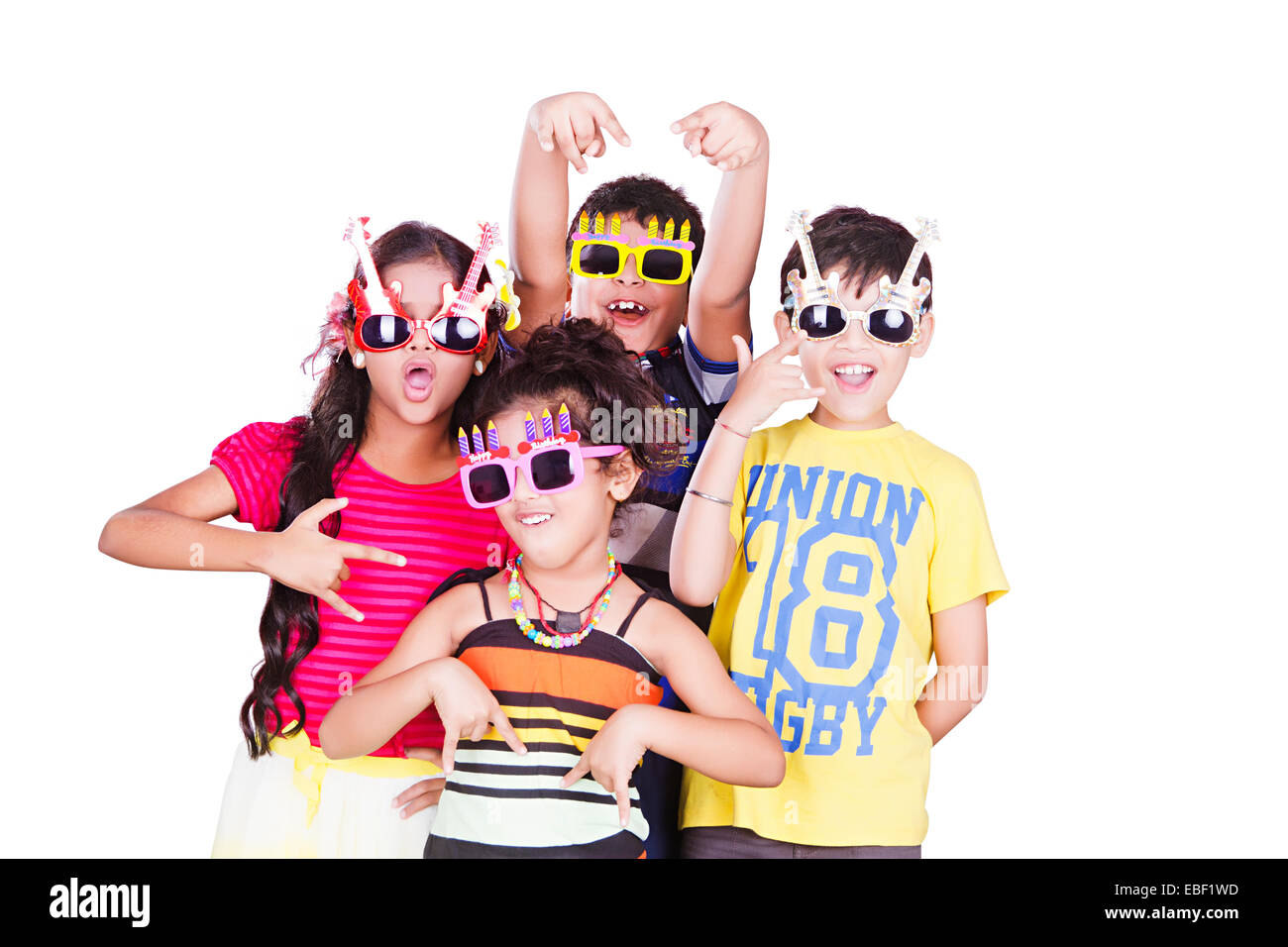 indian Children standing psoe Stock Photo - Alamy