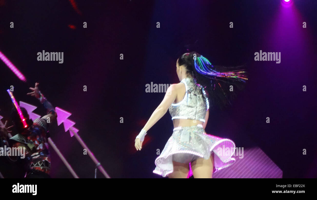 Katy Perry performing live on stage on her 'Prismatic World Tour' at ...