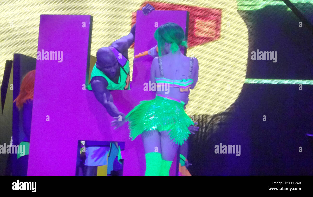 Katy Perry performing live on stage on her 'Prismatic World Tour' at ...