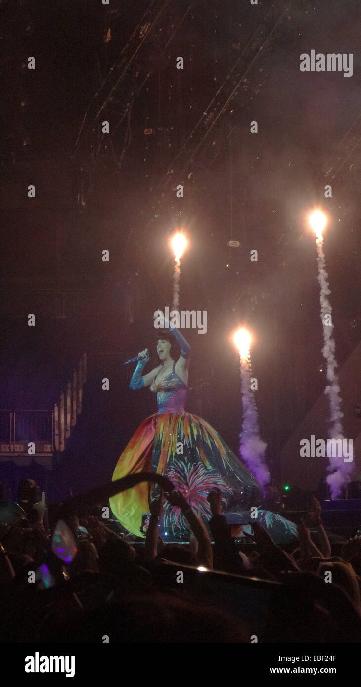 Katy Perry performing live on stage on her 'Prismatic World Tour' at ...