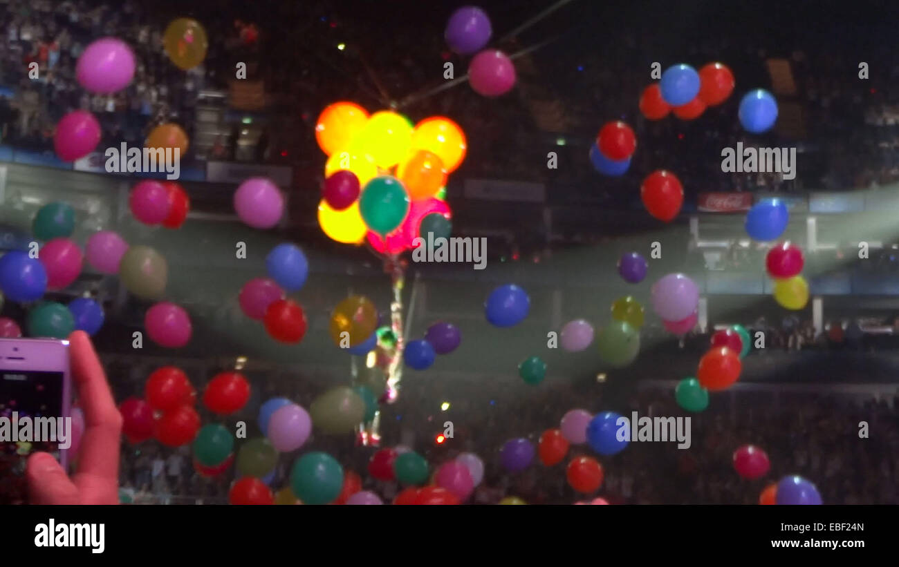 Katy Perry performing live on stage on her 'Prismatic World Tour' at ...