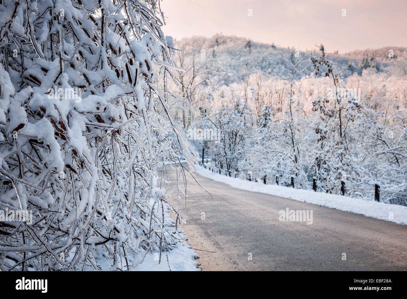 Extreme winter season snowfall ontario canada hi-res stock photography ...