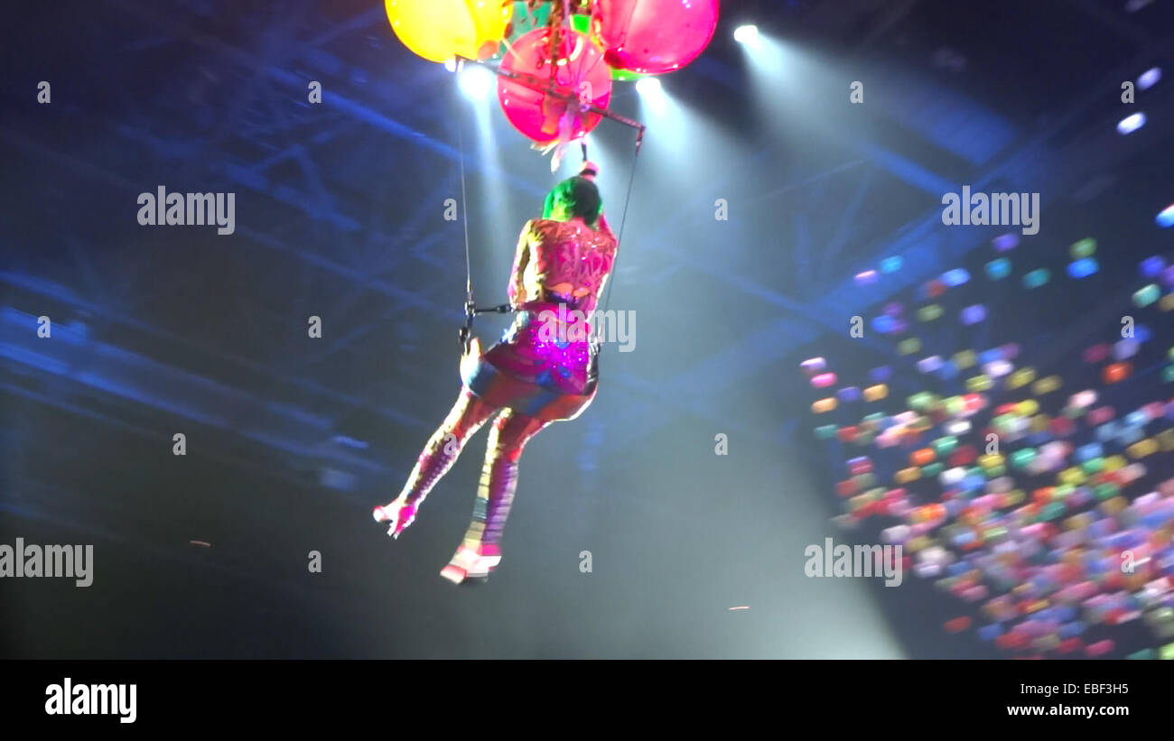 Katy Perry performing live on stage on her 'Prismatic World Tour' at ...