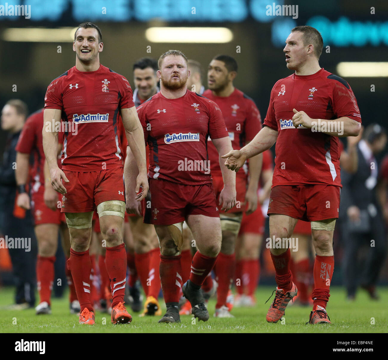 Cardiff, UK. 29th Nov, 2014. Sam Warburton, Samson Lee and Gethin ...