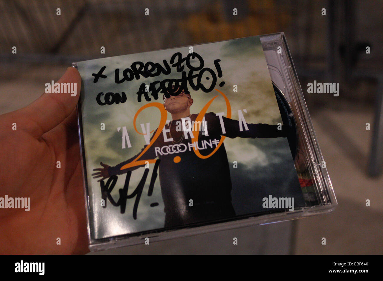 Italian rapper Rocco Hunt, winner in the "New proposals" at the Sanremo ...