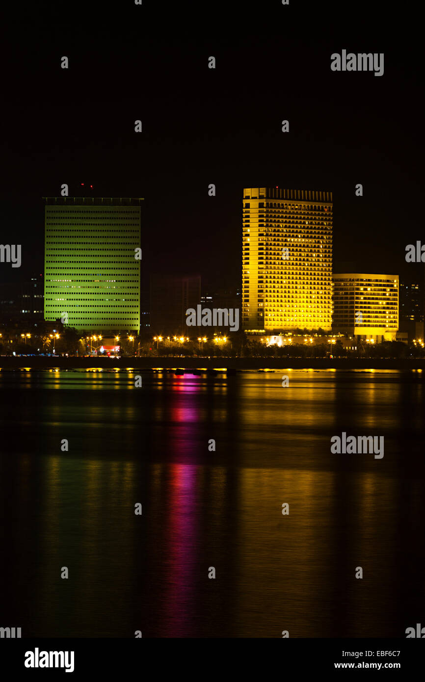 Sea Side Buildings Illumination Stock Photo - Alamy
