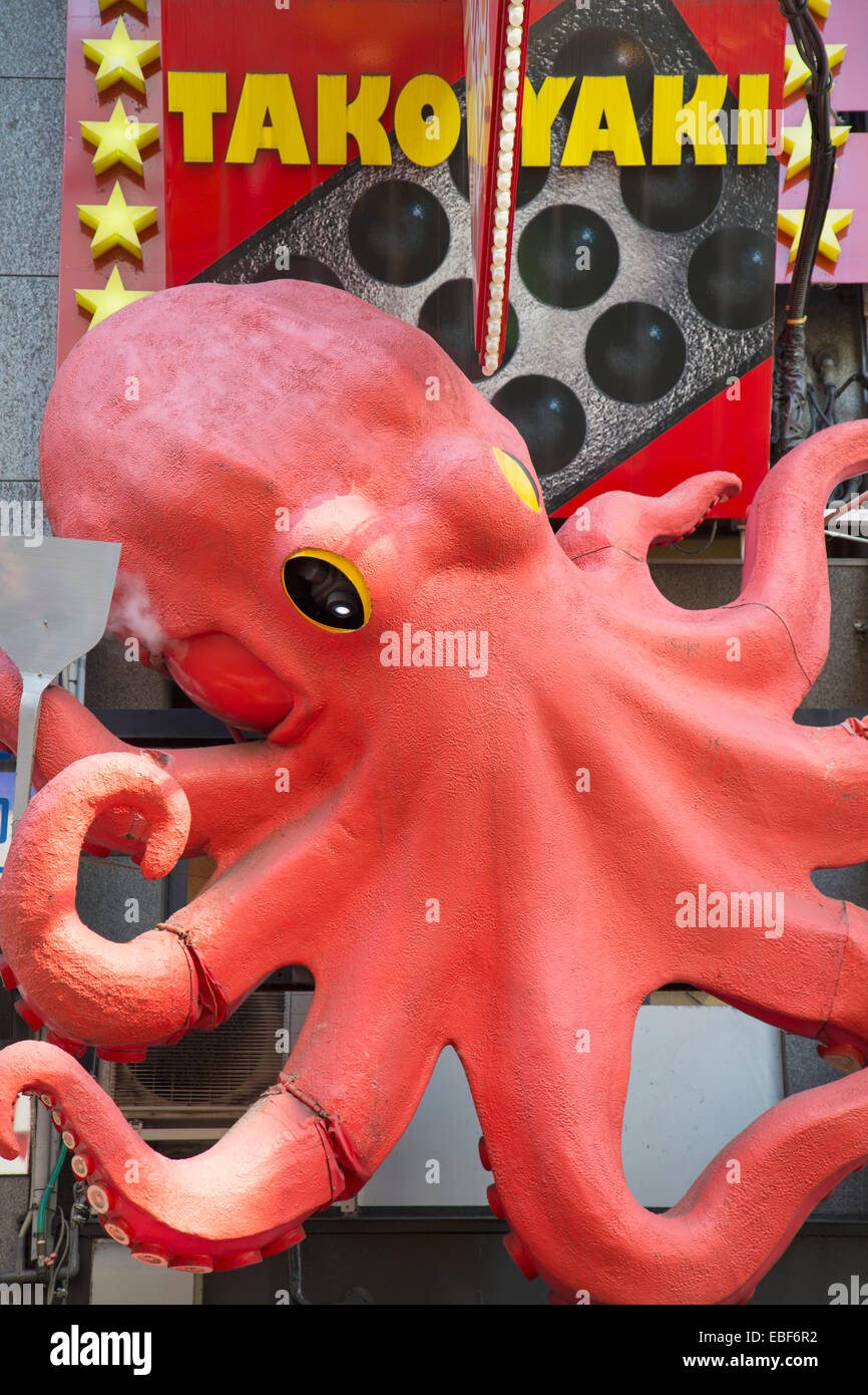 Sign above restaurant in Dotomburi, MInami, Osaka, Kansai, Japan Stock ...
