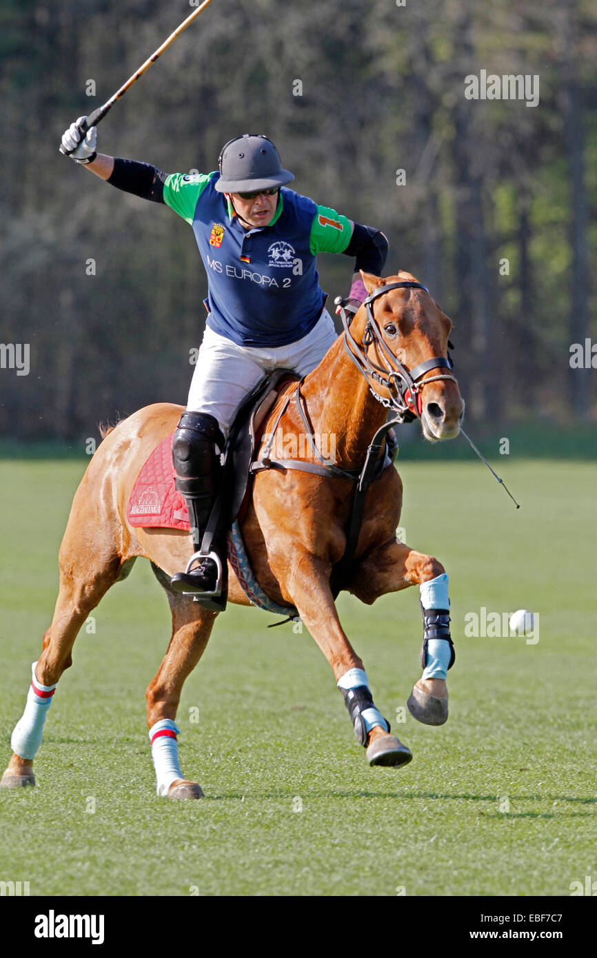 Polo players fight on the ball, Bucherer High Goal Polo Cup, Gut Aspern ...