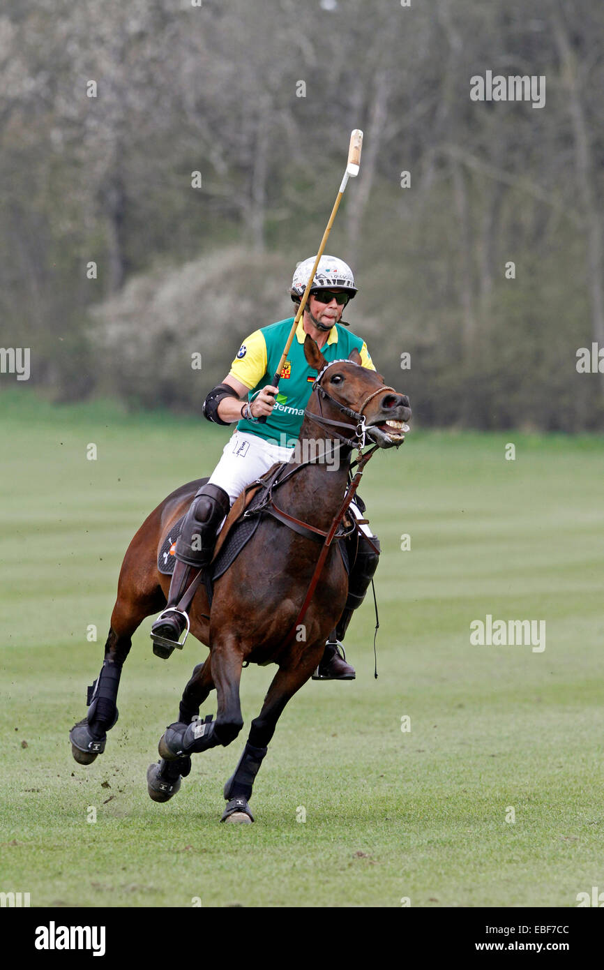 Polo players fight on the ball, Bucherer High Goal Polo Cup, Gut Aspern ...