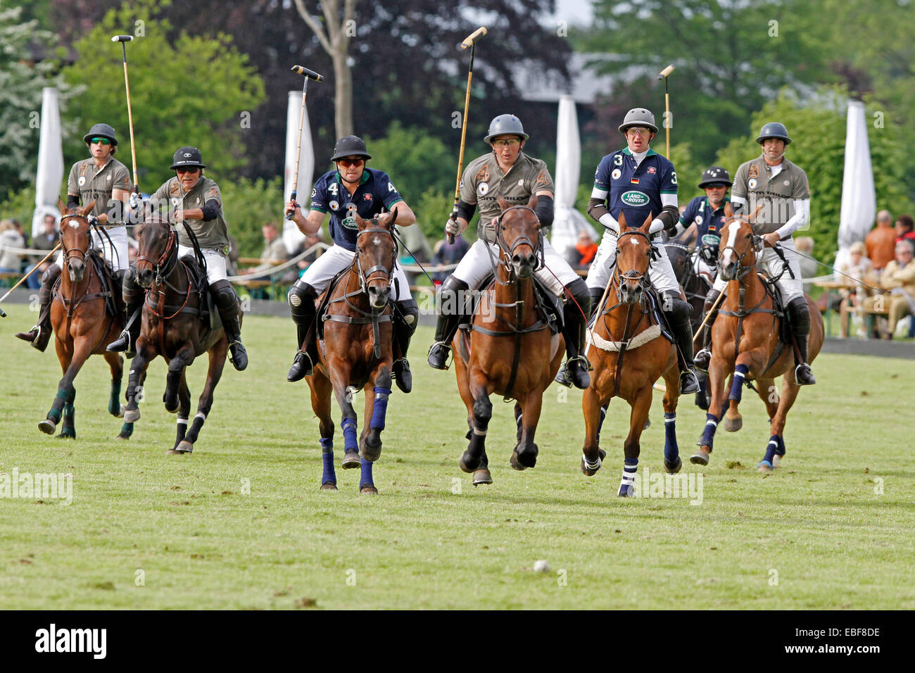 Polo players fight on the ball, Bucherer High Goal Polo Cup, Gut Aspern ...