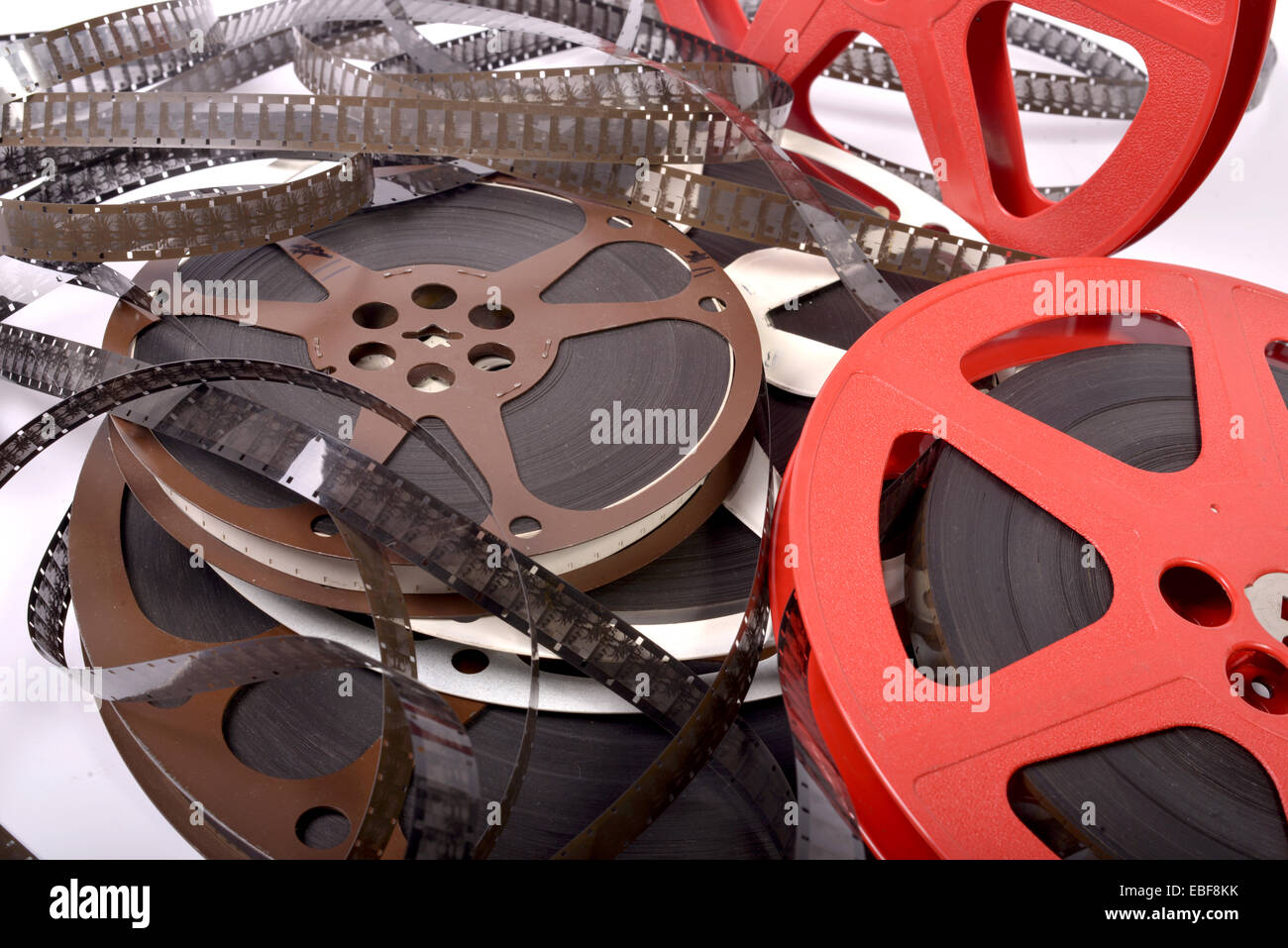 16mm movie files with films reels Stock Photo - Alamy