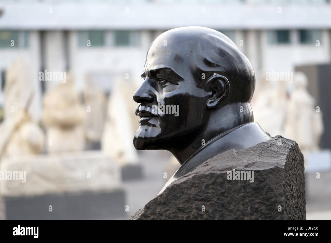 bust of Vladimir Lenin in the park is photographed close-up Stock Photo ...