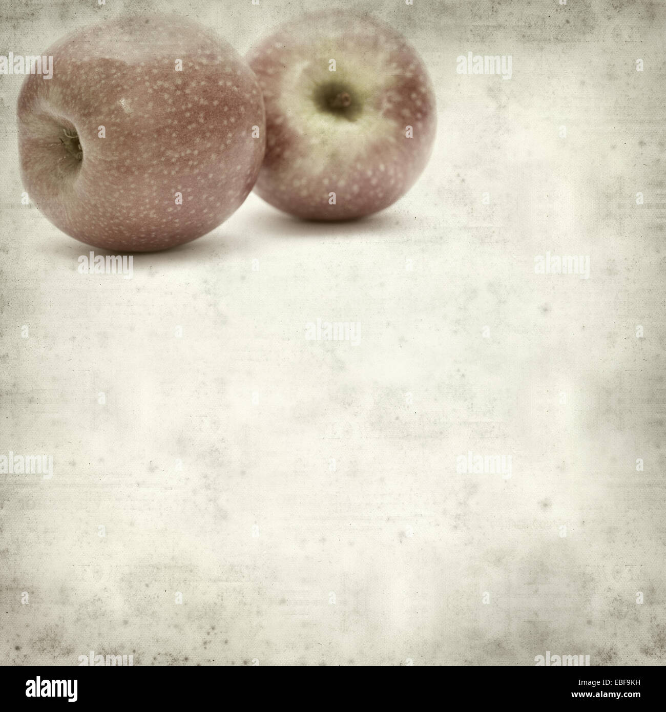 textured old paper background with pink apples Stock Photo - Alamy