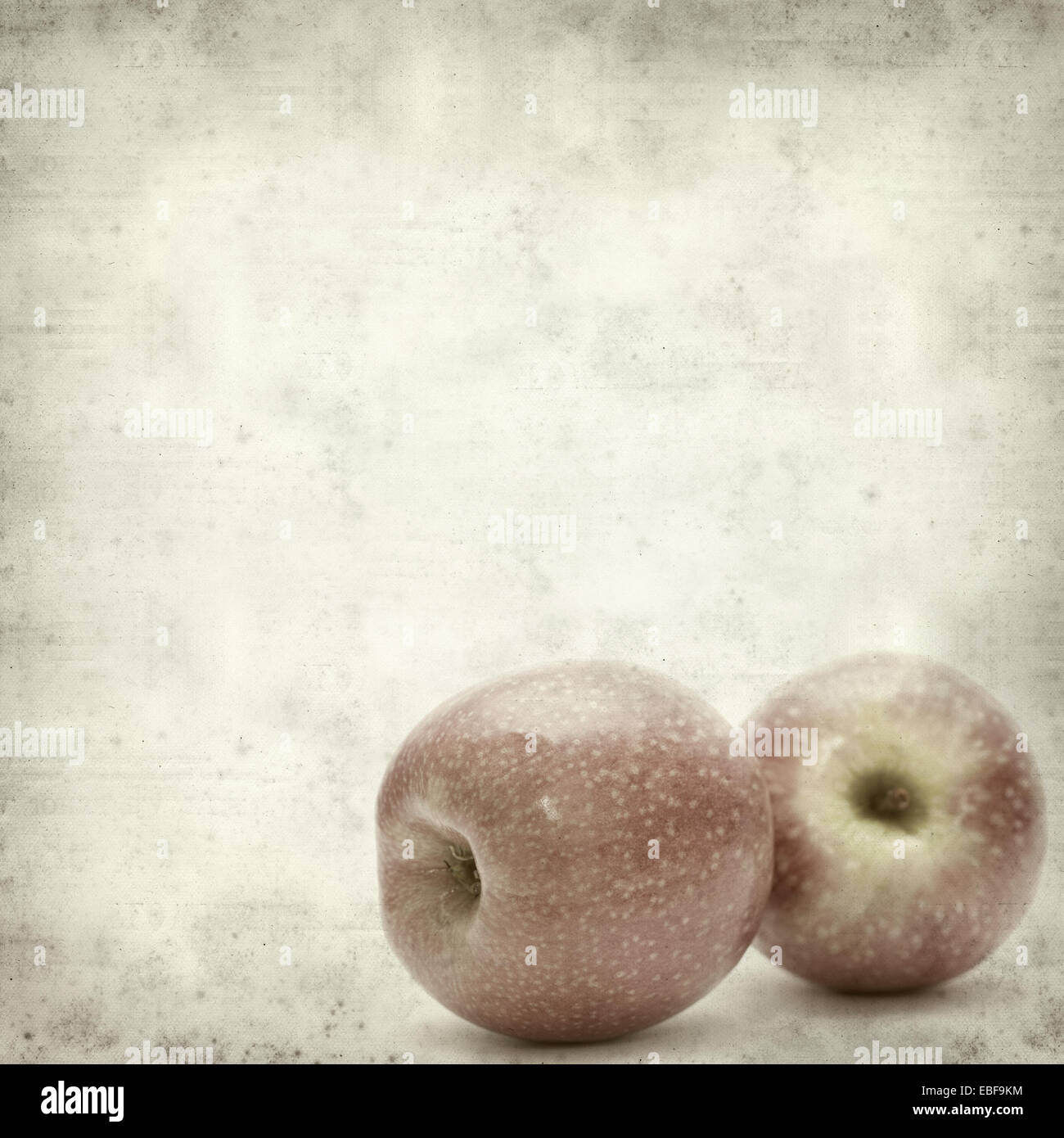 textured old paper background with pink apples Stock Photo - Alamy