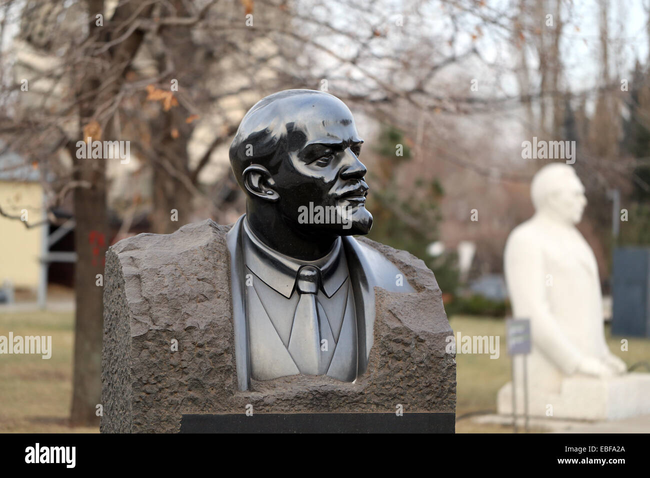 bust of Vladimir Lenin in the park is photographed close-up Stock Photo ...