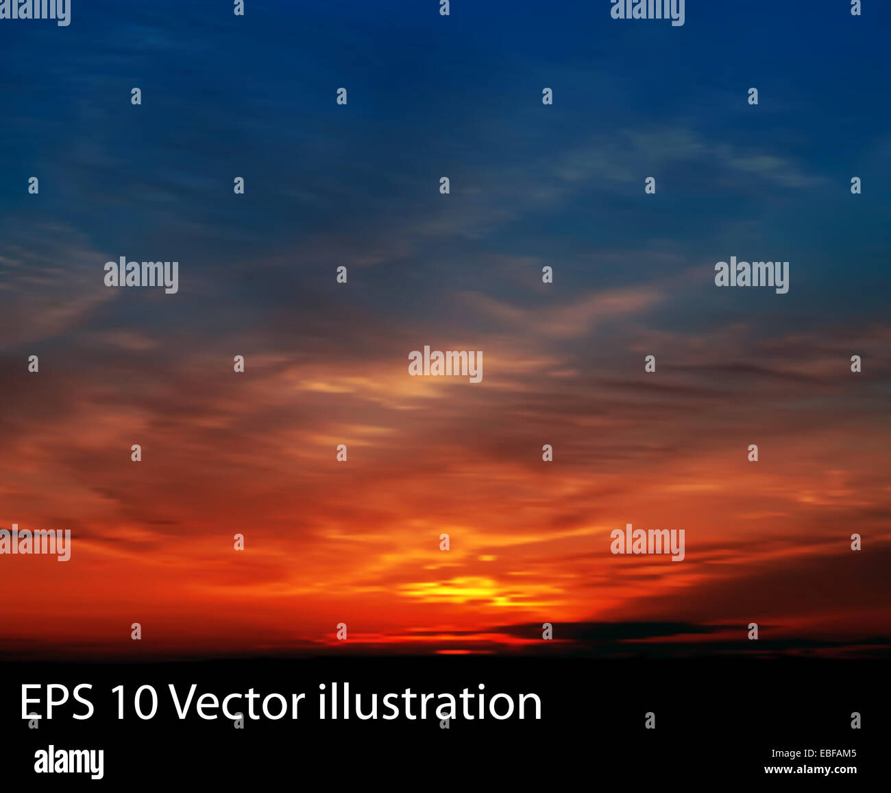 abstract nature clouds background with red blue sunset Stock Photo - Alamy