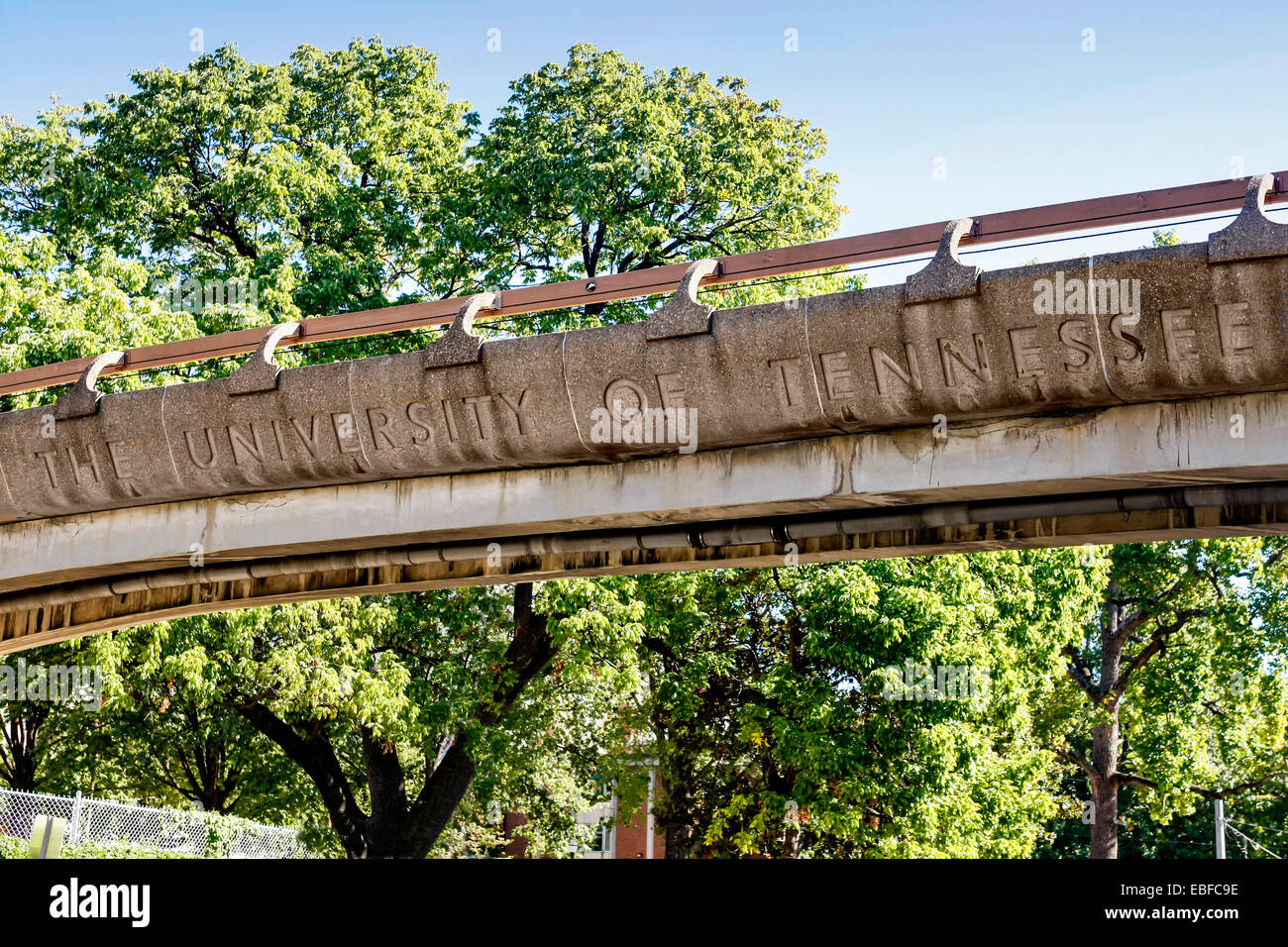 University of Tennessee student pedestrian bridge in Knoxville Stock ...