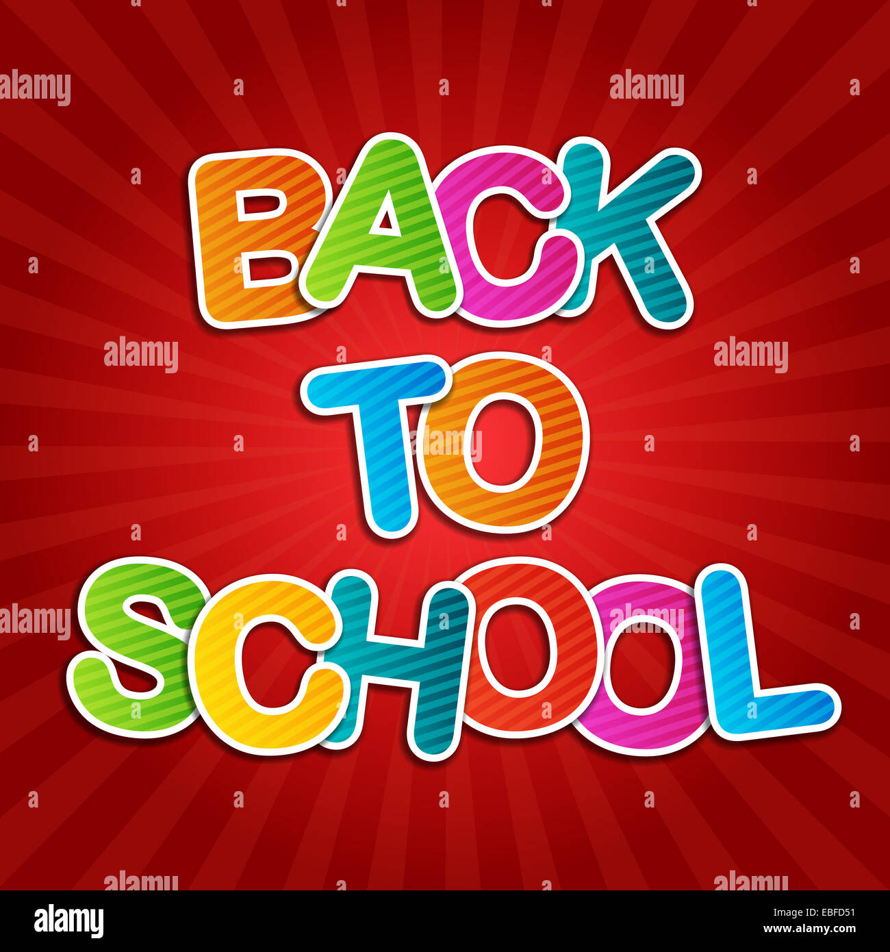 Back To School Red Poster Stock Photo - Alamy