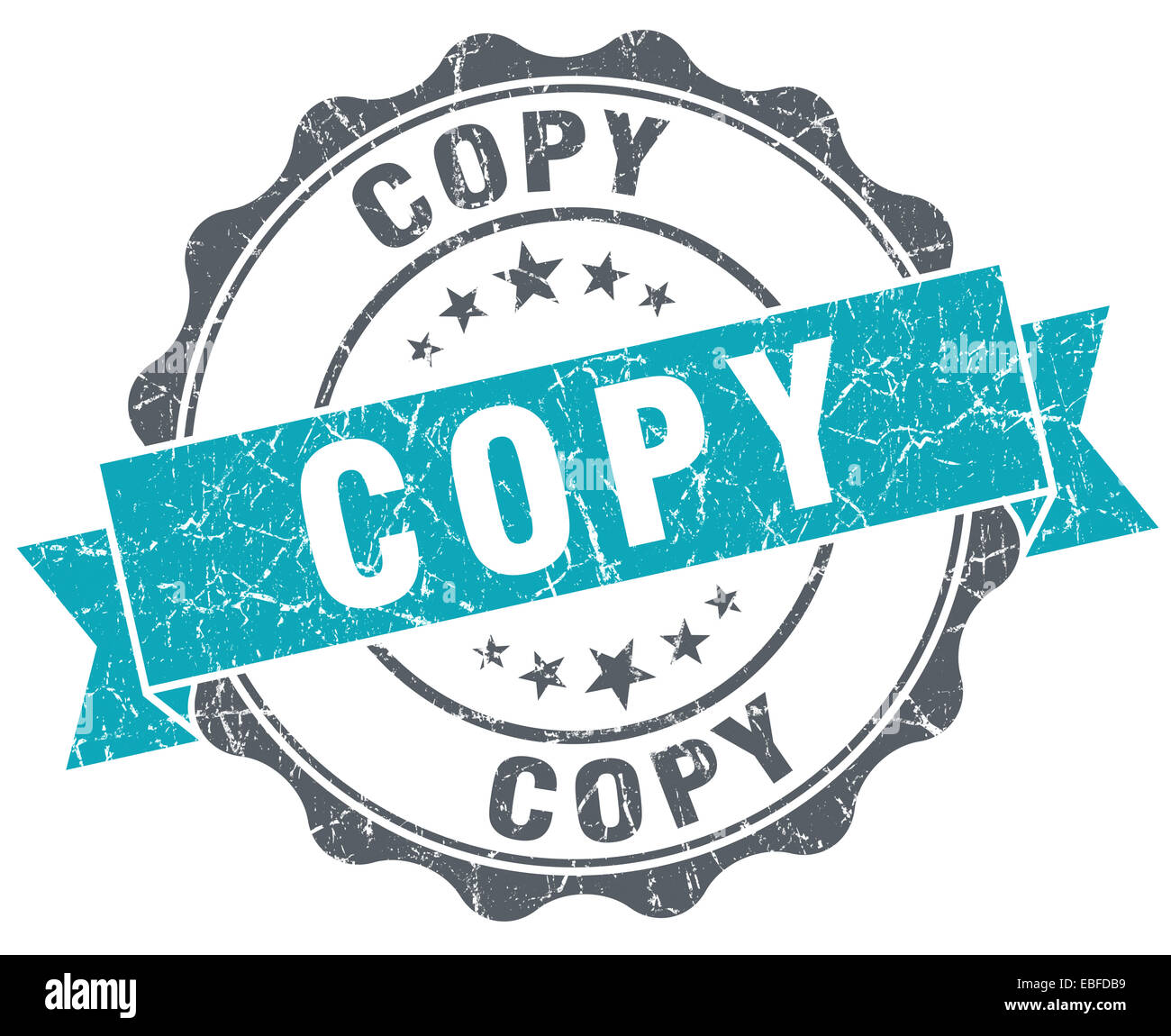 Copy blue grunge retro style isolated seal Stock Photo - Alamy