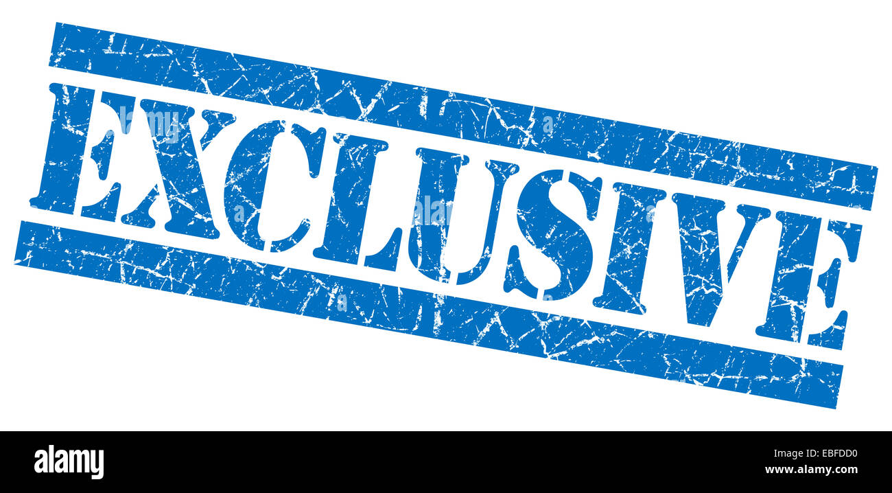 Exclusive blue grunge stamp Stock Photo - Alamy