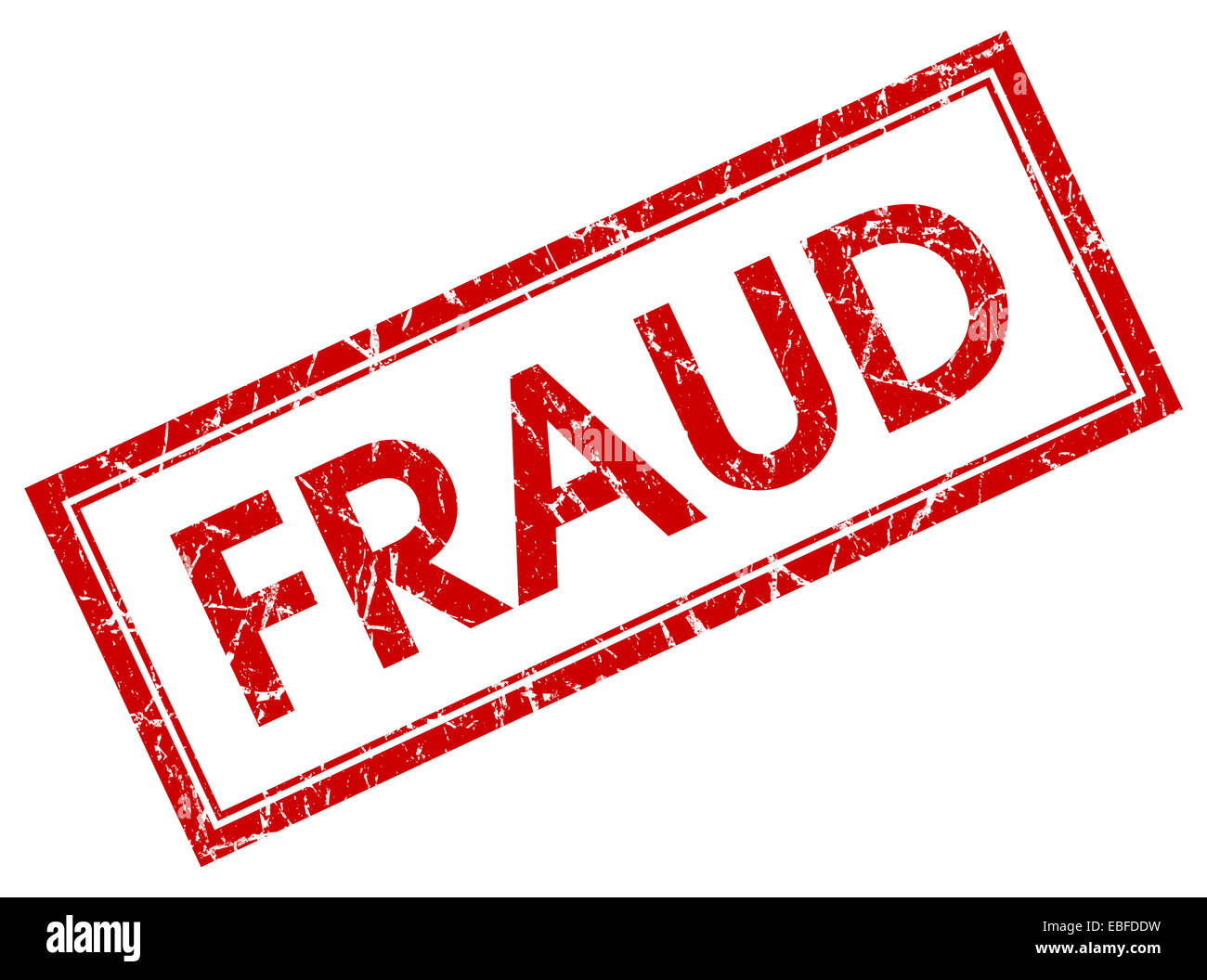 fraud red square stamp isolated on white background Stock Photo - Alamy