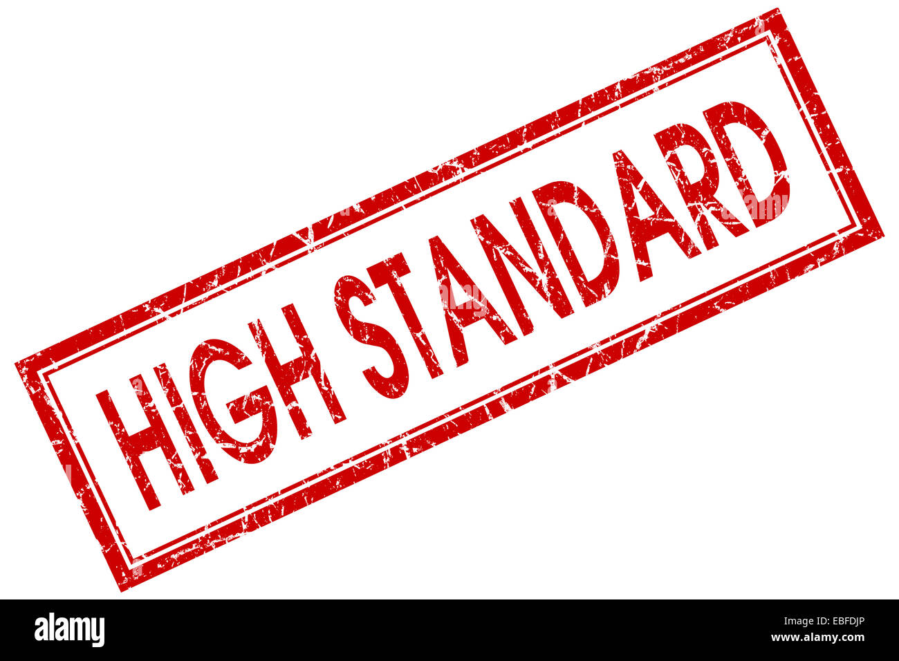 high standard red square stamp isolated on white background Stock Photo ...