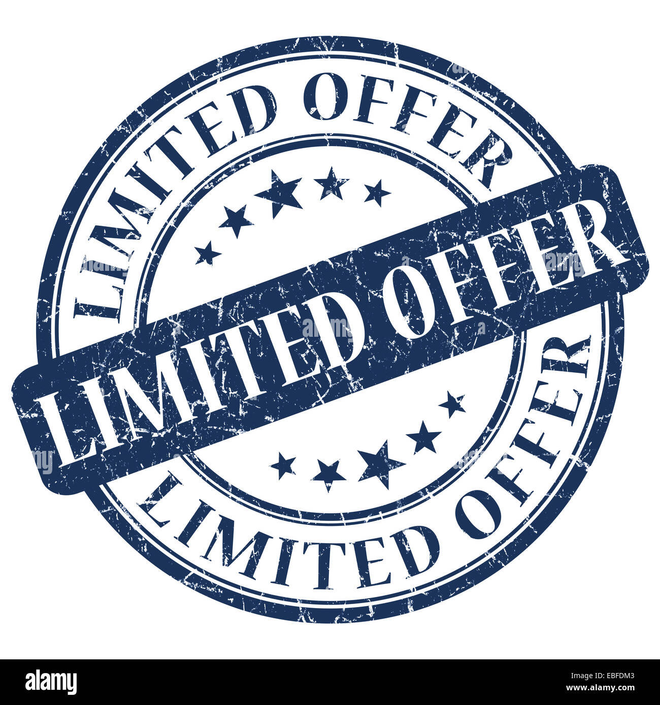 LIMITED OFFER Blue stamp Stock Photo - Alamy