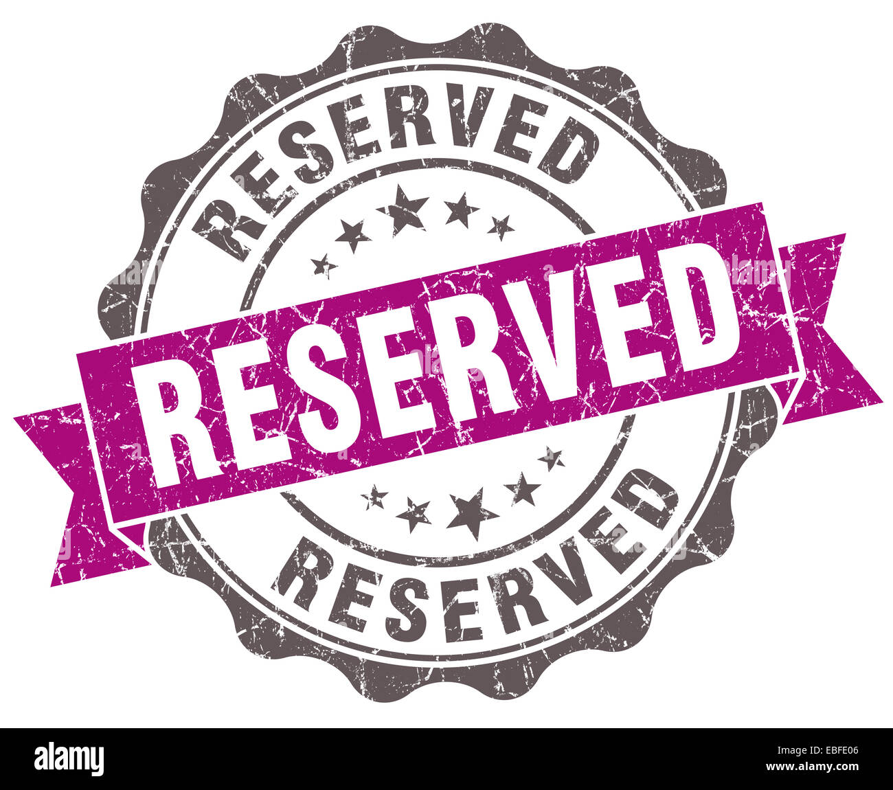 Reserved violet grunge retro style isolated seal Stock Photo - Alamy